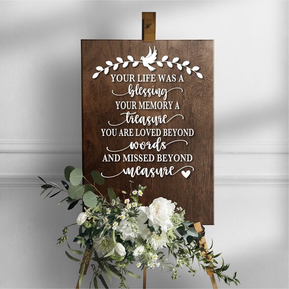 Loving Memory Sign/ Wedding Memorial Sign/ Memory Table Sign/ - Etsy