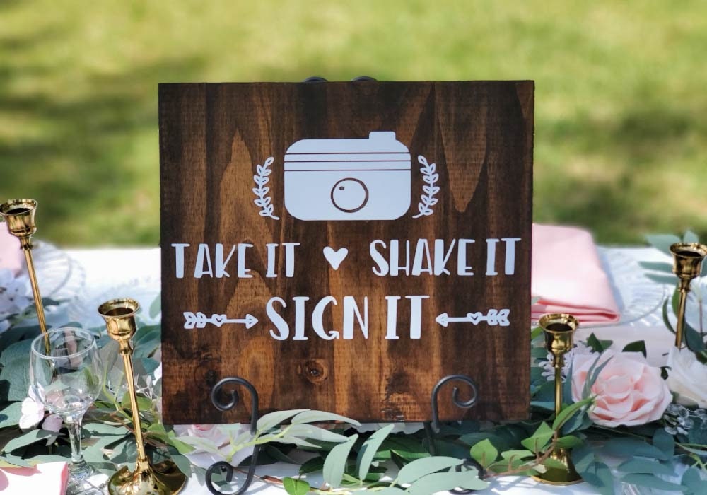 Take It Shake It Sign It/polaroid Guest Book Sign/wedding - Etsy