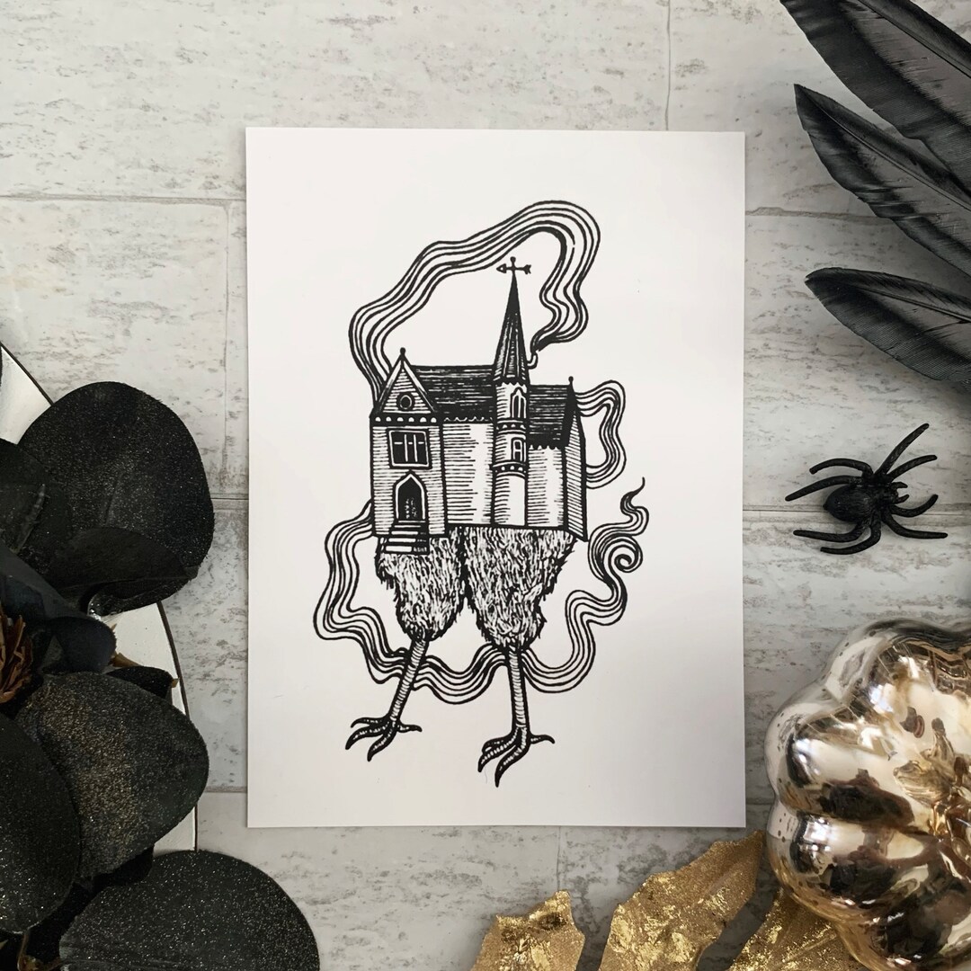 Baba Yaga House Print - Etsy
