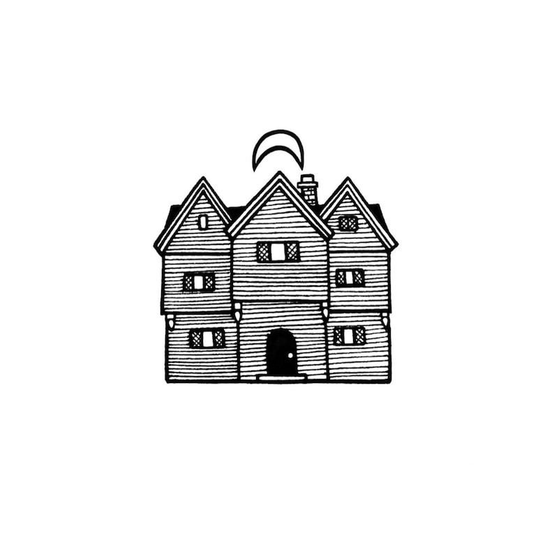 Salem Witch House Print - Etsy