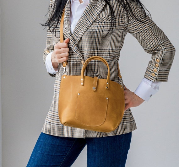 Mini Leather Tote Mini Tote Bag Mini Shoulder Bag Crossbody - Etsy