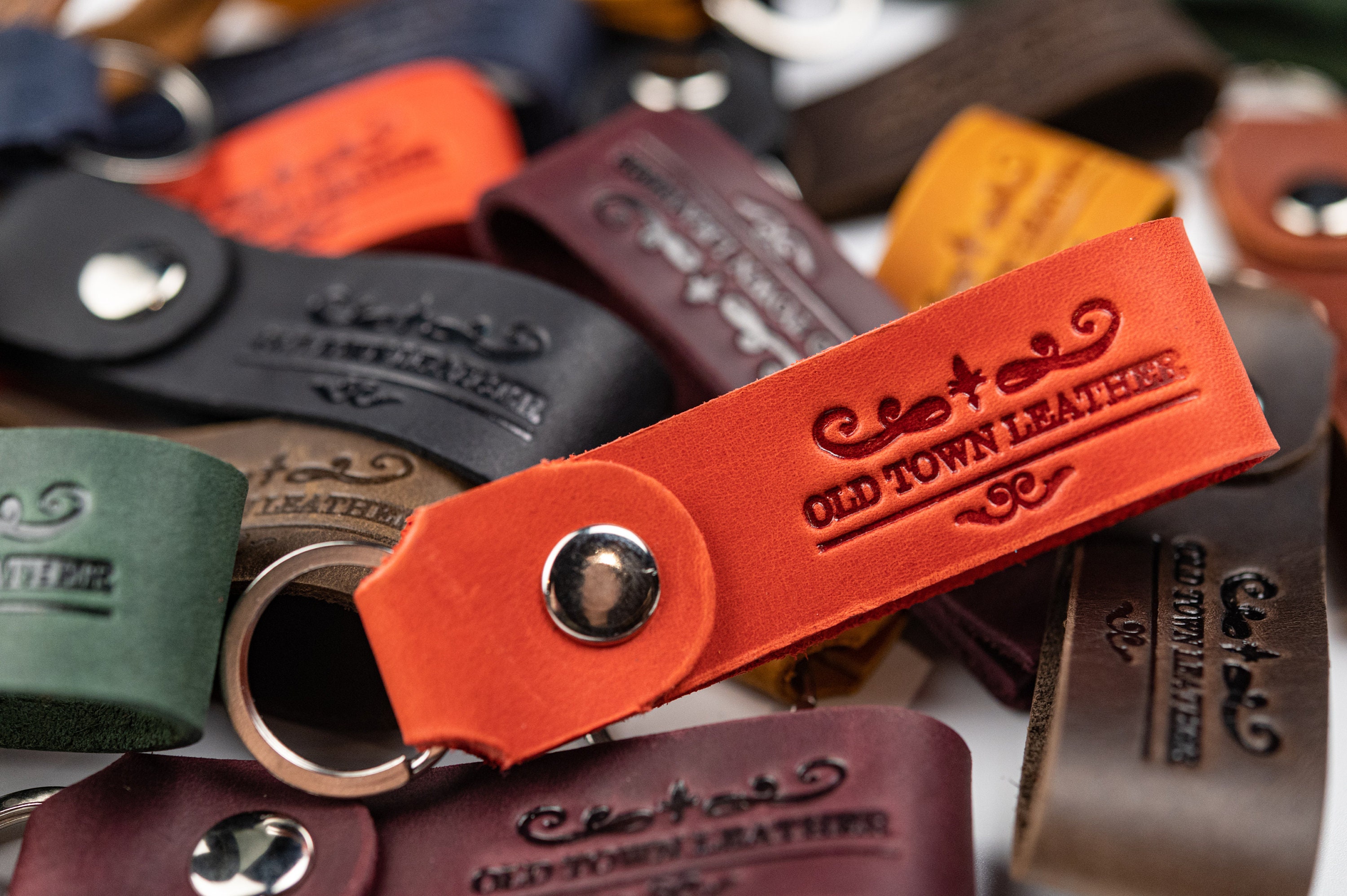 Leather Keychain Keyring Personalized Keychain Gift for | Etsy