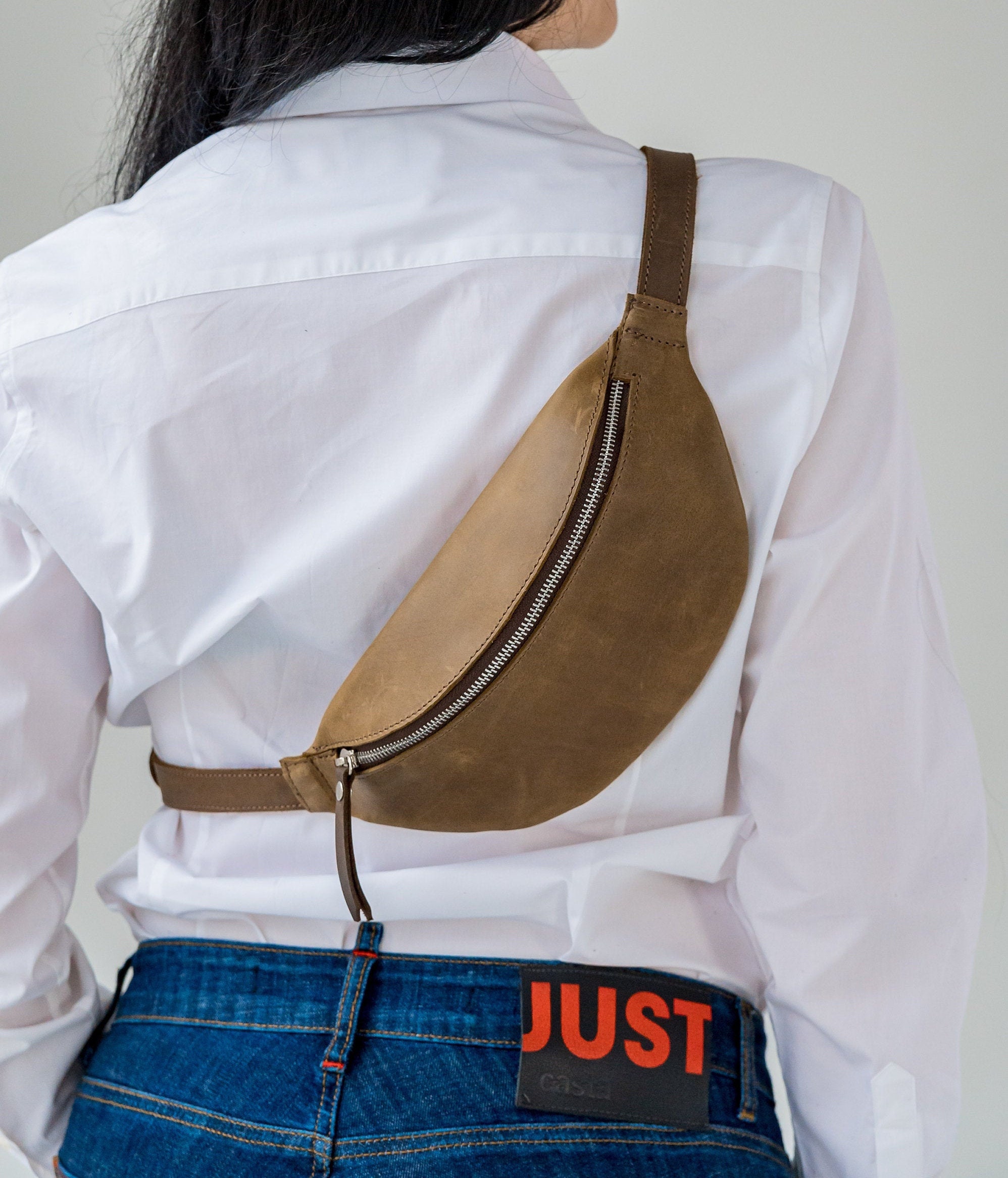 Banana bag Unisex bag Personalized bag Belt bag Leather | Etsy