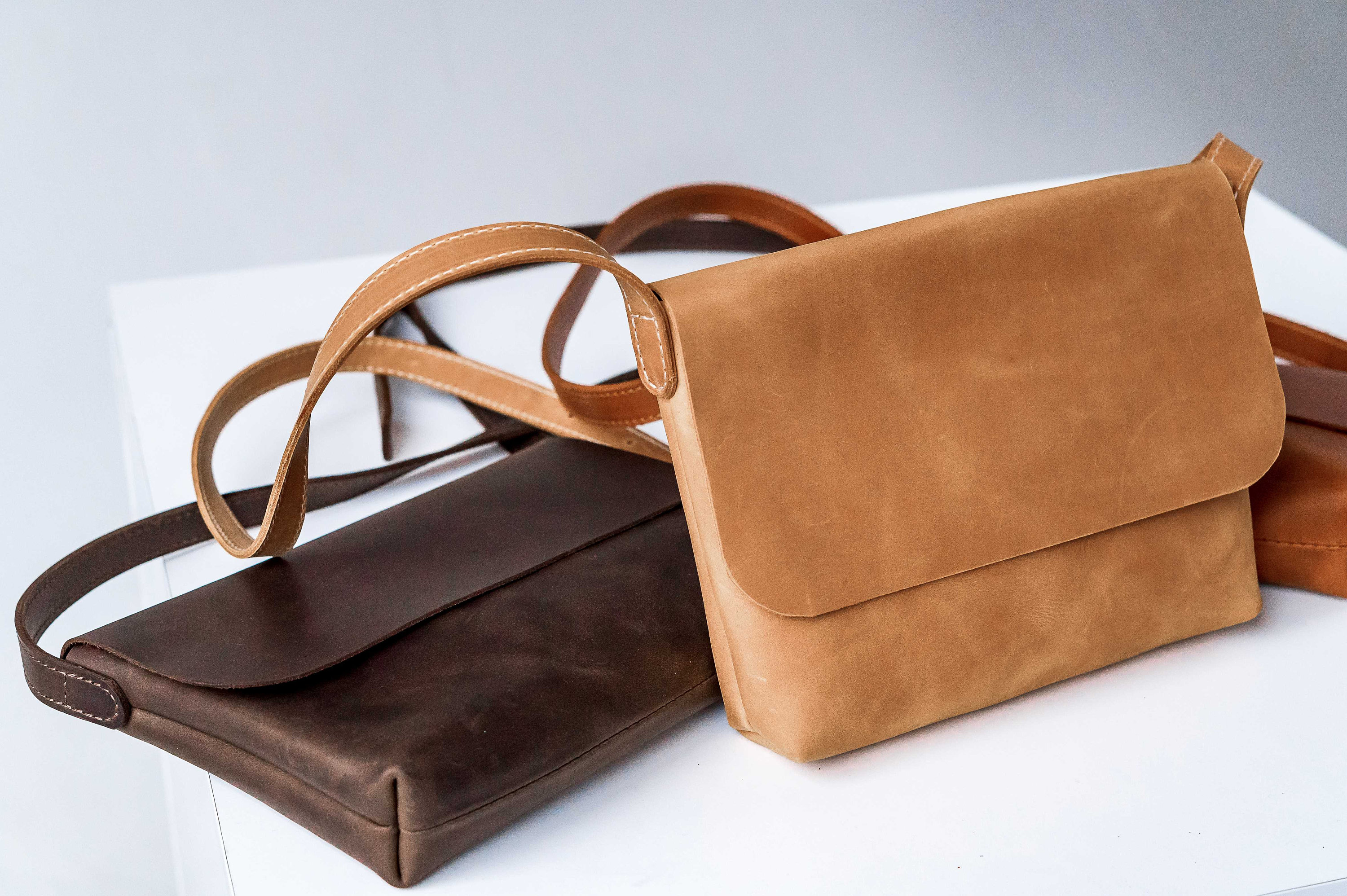 Mini Leather Tote Messenger Mini Tote Bag Mini Shoulder | Etsy