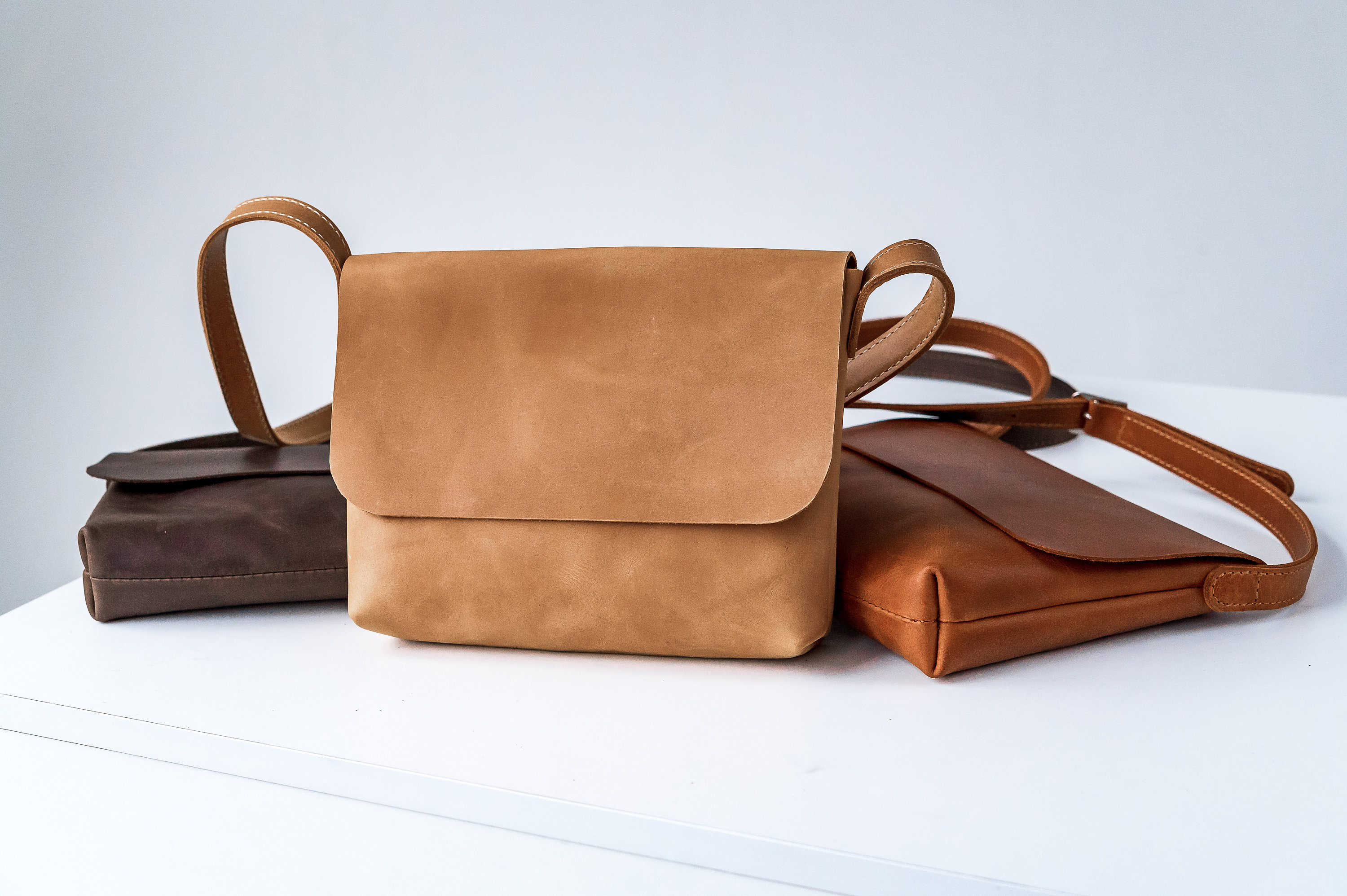 Mini Leather Tote Messenger Mini Tote Bag Mini Shoulder | Etsy