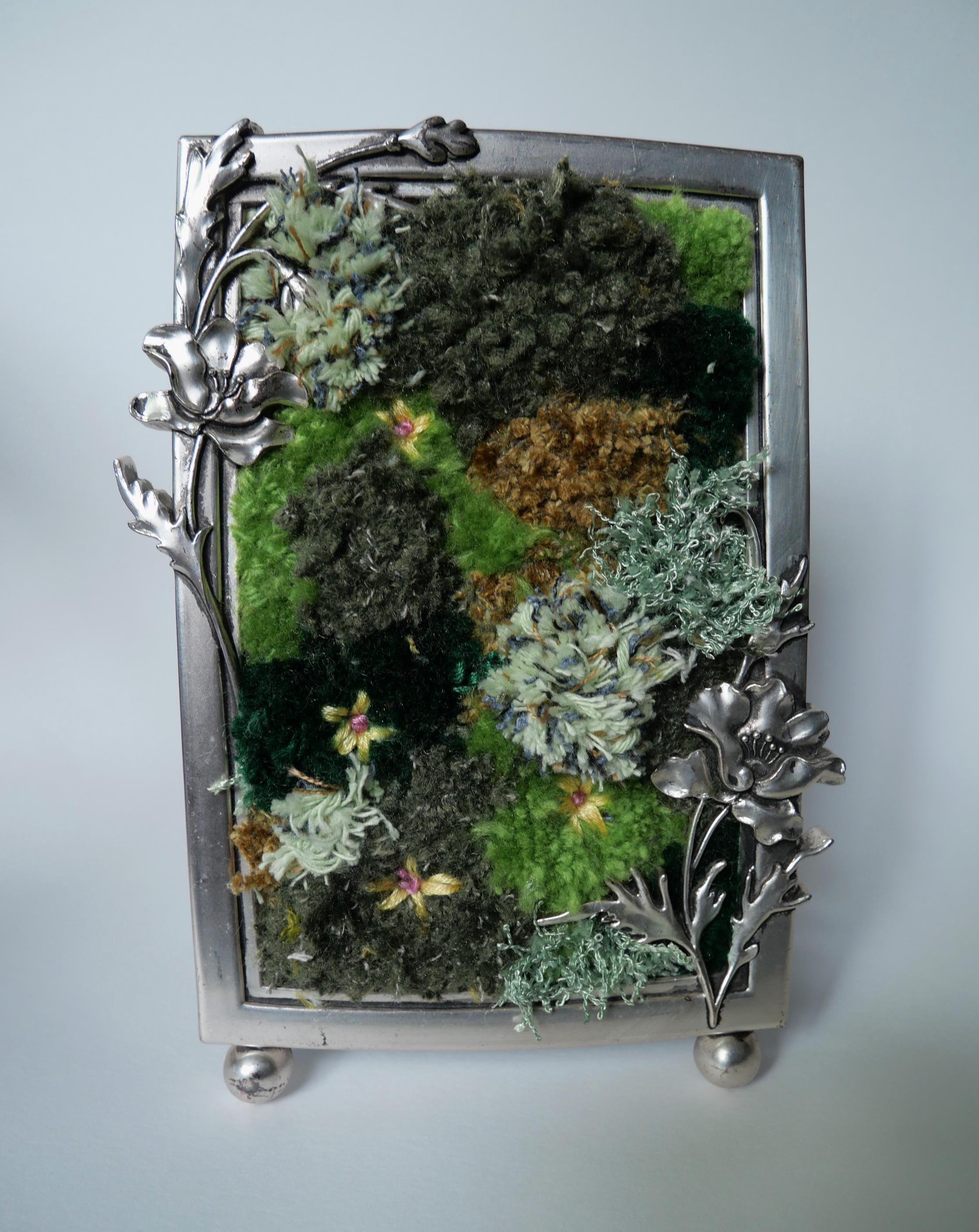 Embroidered Moss Framed Wall Hanging & Decor - Etsy