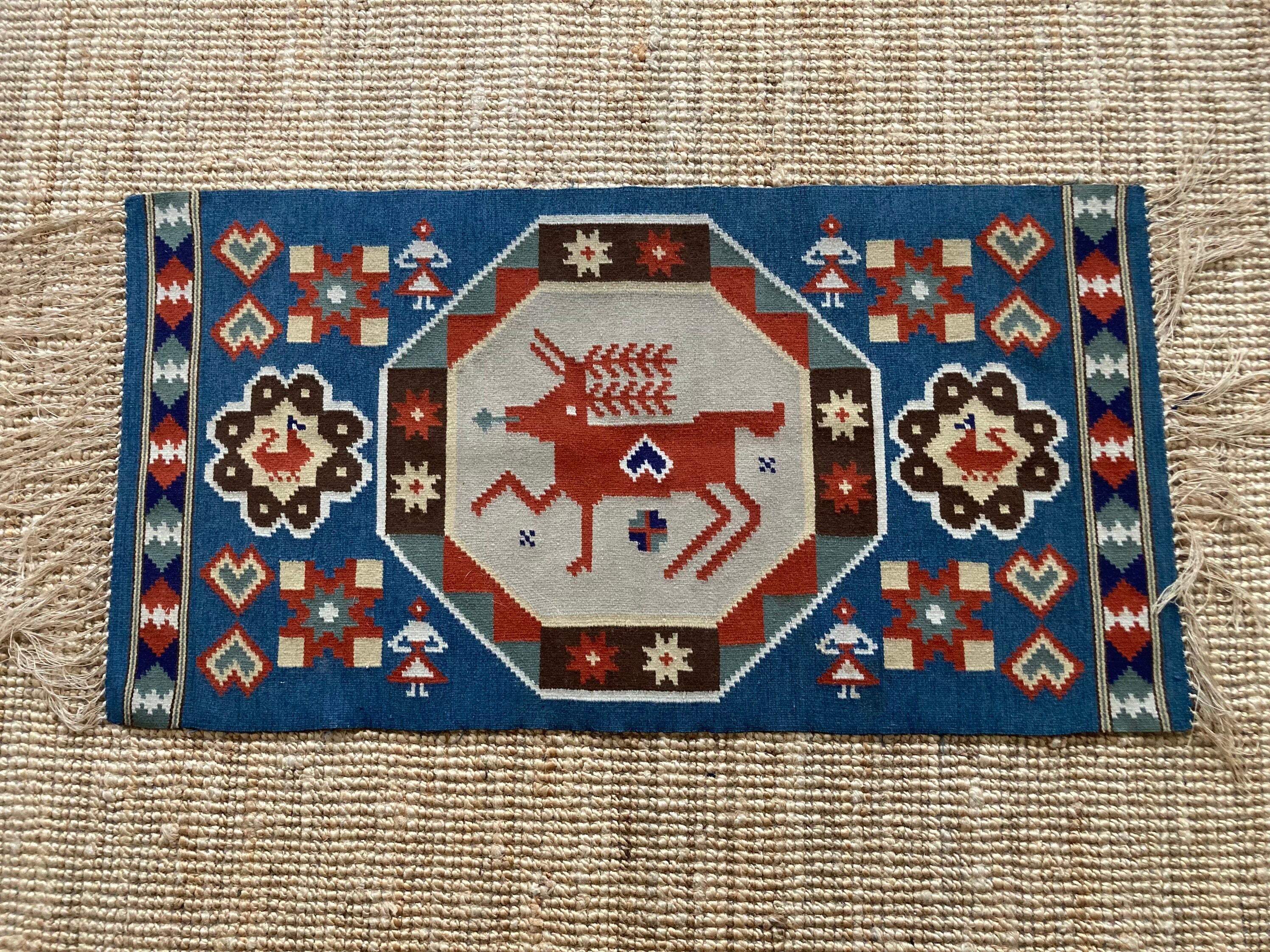 A Rare Large Swedish Vintage Flemish Weave Wool Wall Hanging - Etsy