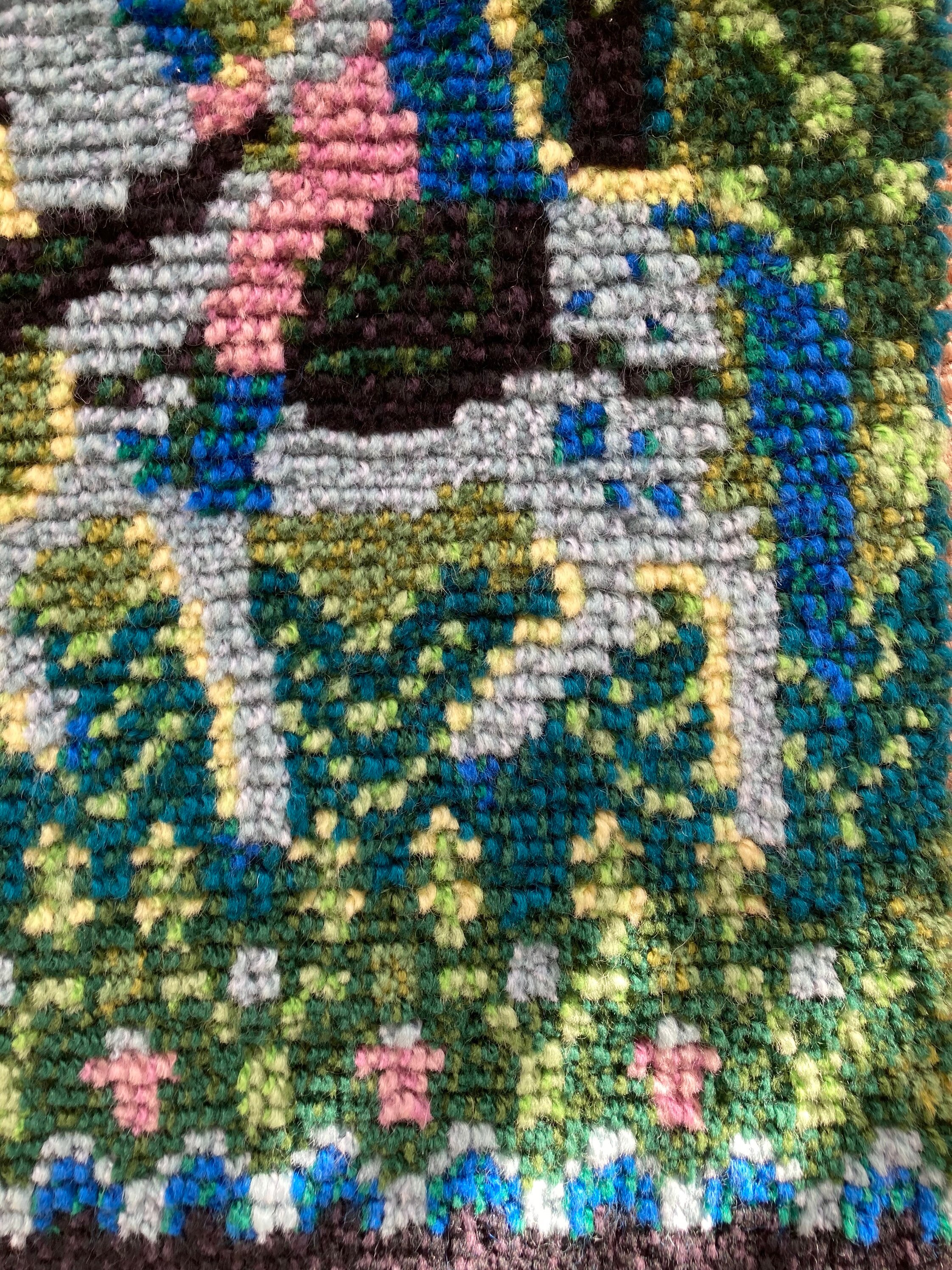 Vintage Swedish Woollen Rya Knot Wall Hanging - Etsy