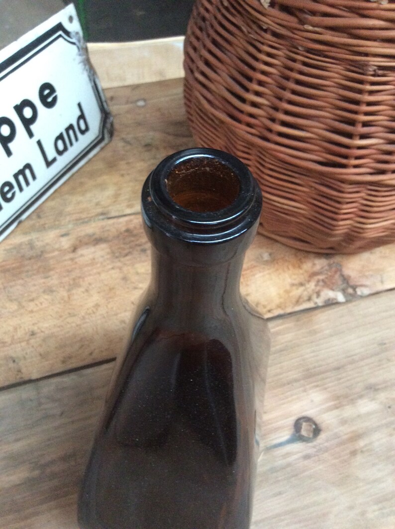 Unusual C-1900 Amber Brown Glass French Demijohn Bottle Carboy - Etsy