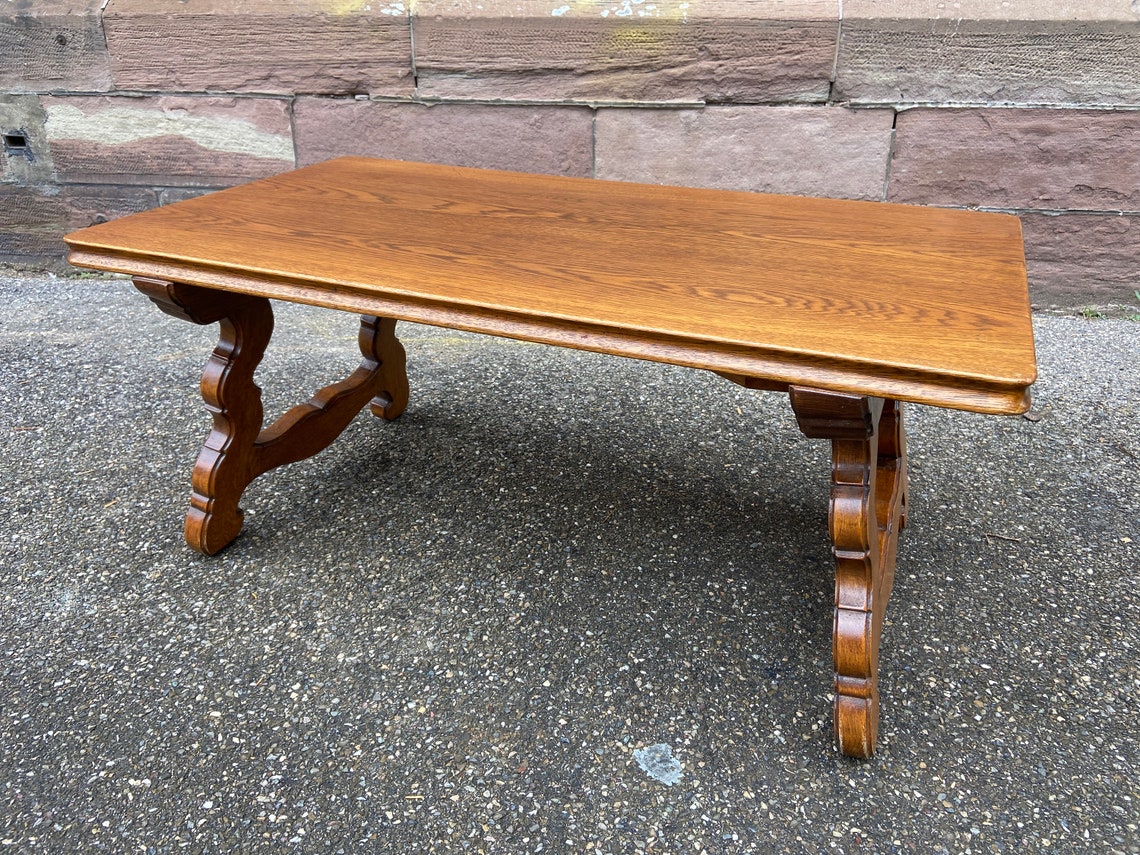 Vintage Spanish Catalan Coffee Table French Small Table 1980 Oak - Etsy