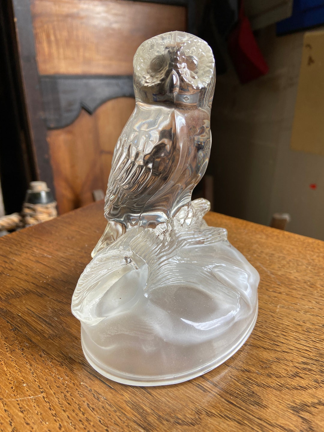 Owl Statuette / Owl Cristal D'arques Style DAUM Nancy 1970 - Etsy