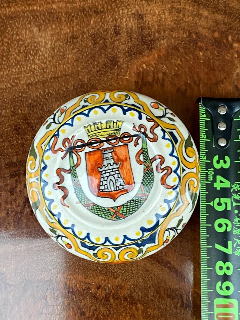 Candy Box/pill Box, Rouen Faience, Coat of Arms of Caen, Normandy ...