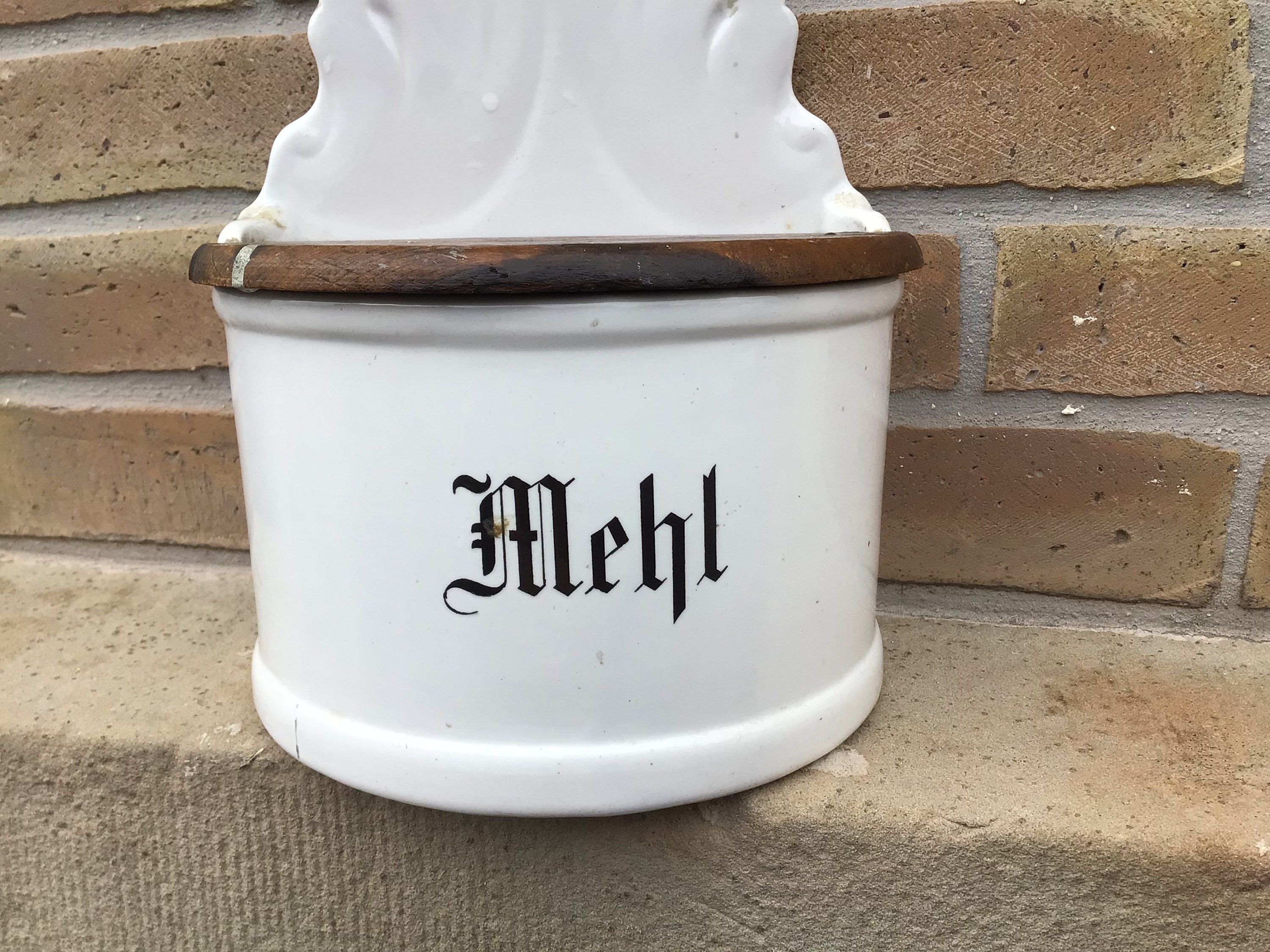 Vintage European Kitchen Mehl Flour French Céramique 1900 Boîte Vintage ...