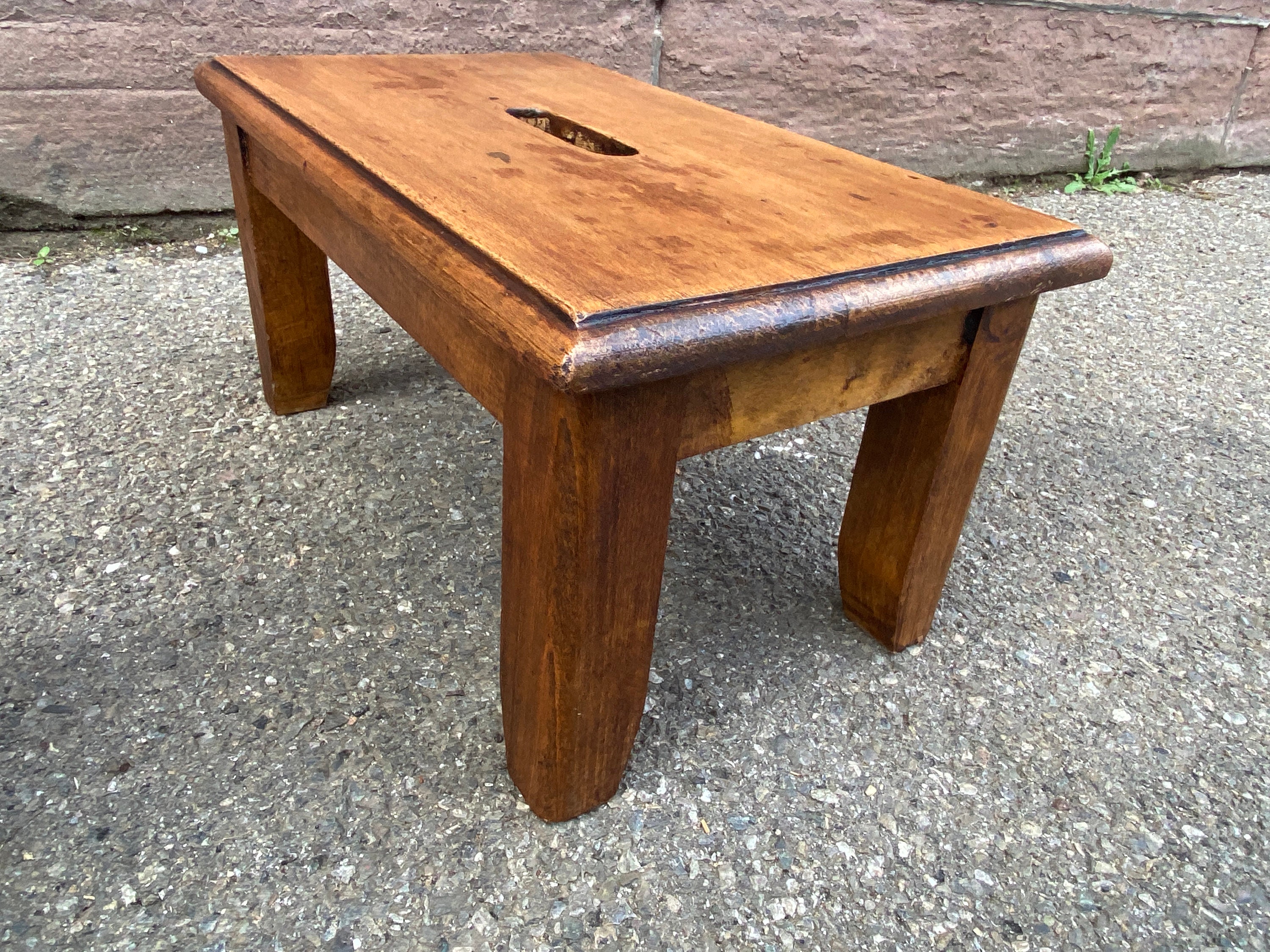 French Farmer Wooden Stool Vintage Wooden Farm Stool Footstool Rustical ...