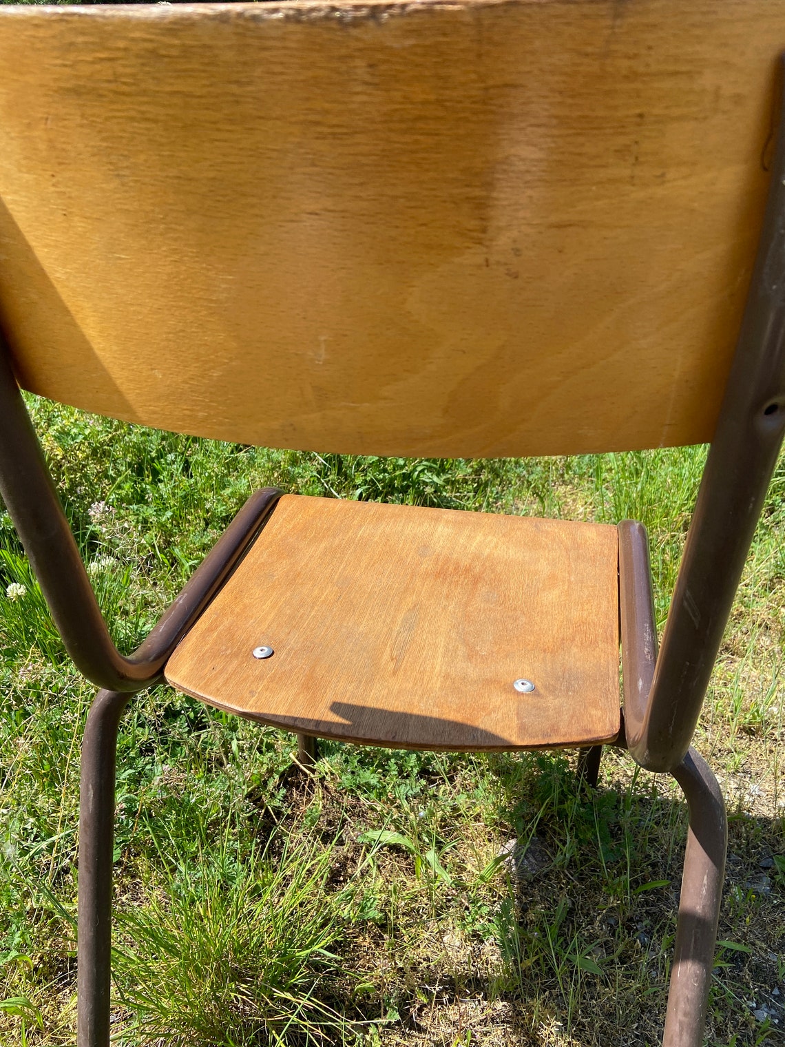 Ref 897 Set of 6 Industrial School Chairs Vintage School Communities ...
