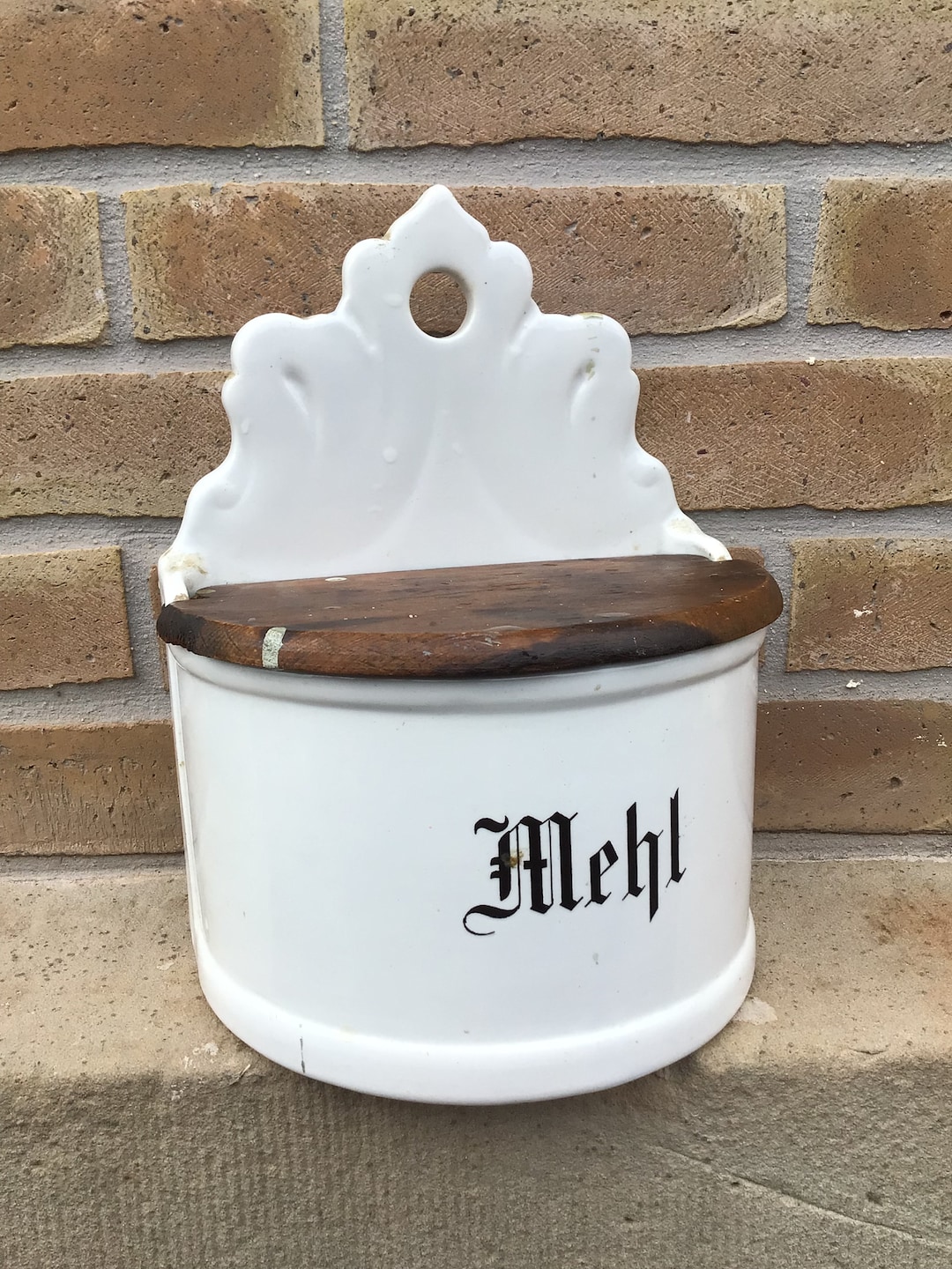 Vintage European Kitchen Mehl Flour French Céramique 1900 Boîte Vintage ...