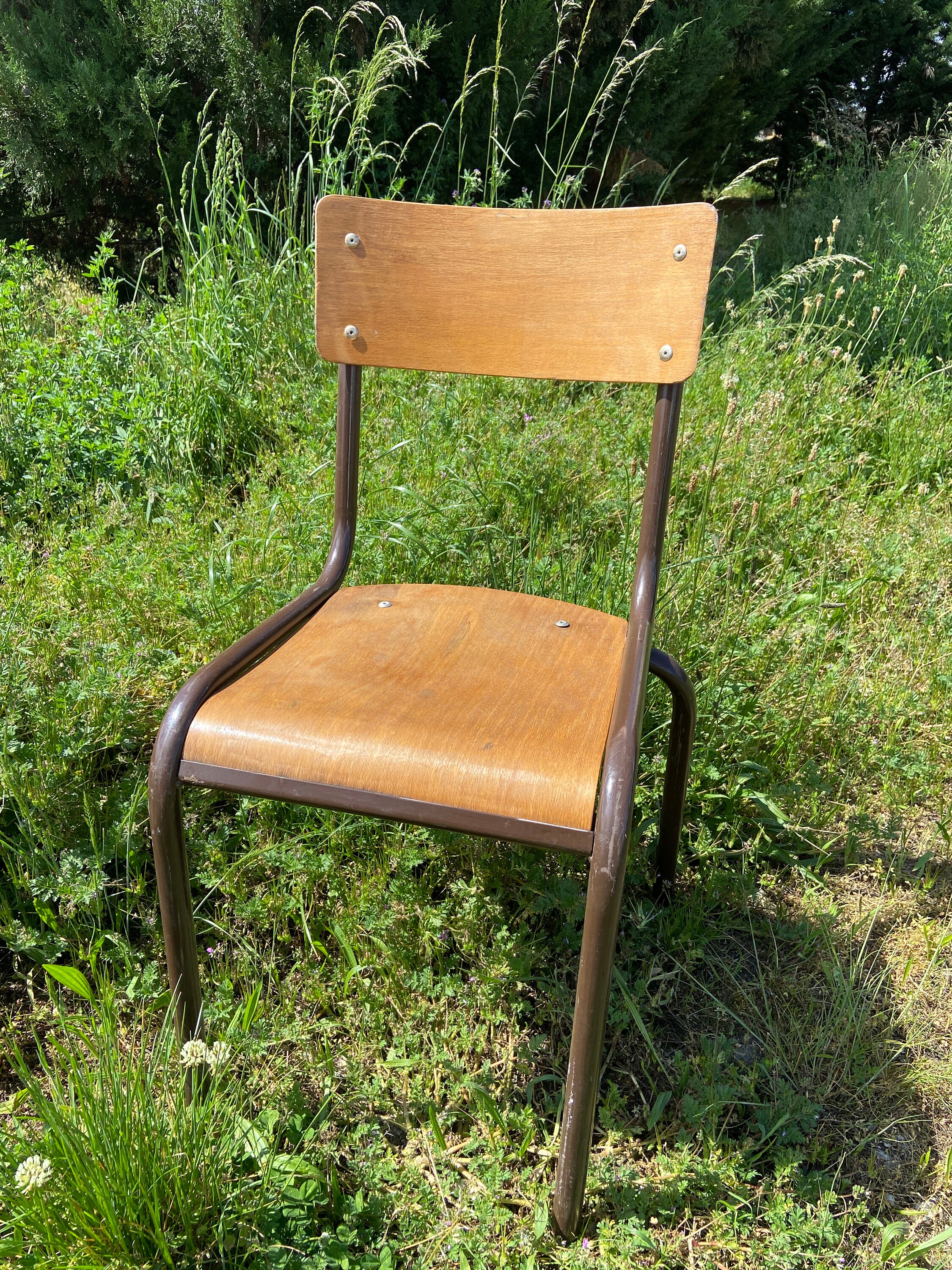 Ref 897 Set of 6 Industrial School Chairs Vintage School Communities ...