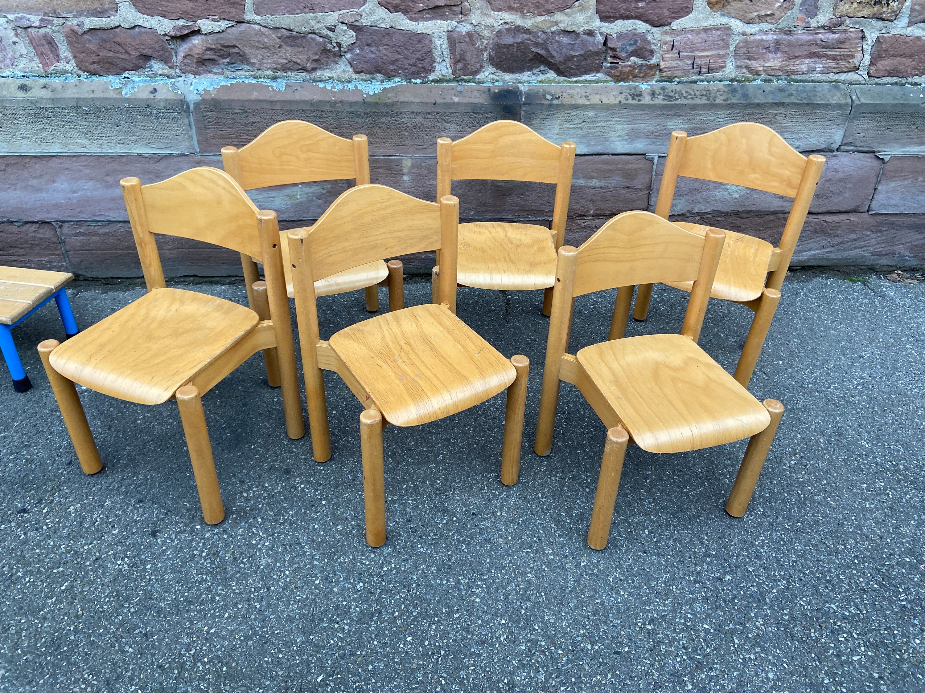 Kindergarten Child School Chair VINTAGE Style Alvar Aalto Wood Design ...