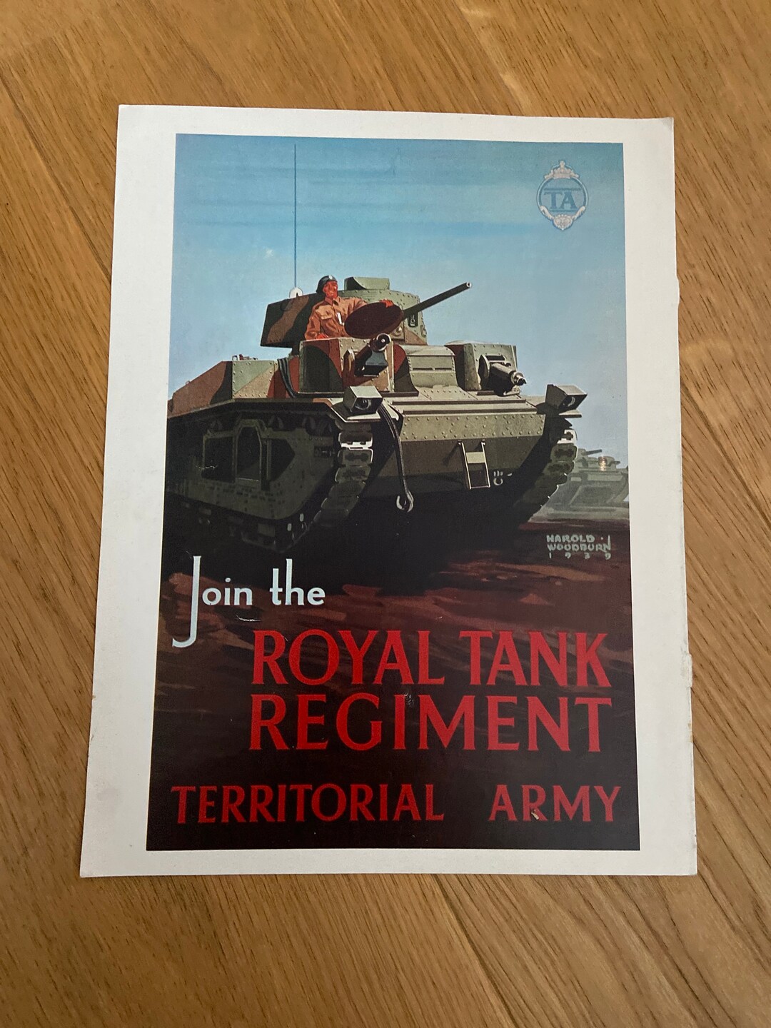 Poster Poster WW II Second World War Join Royal Tank British Propaganda ...