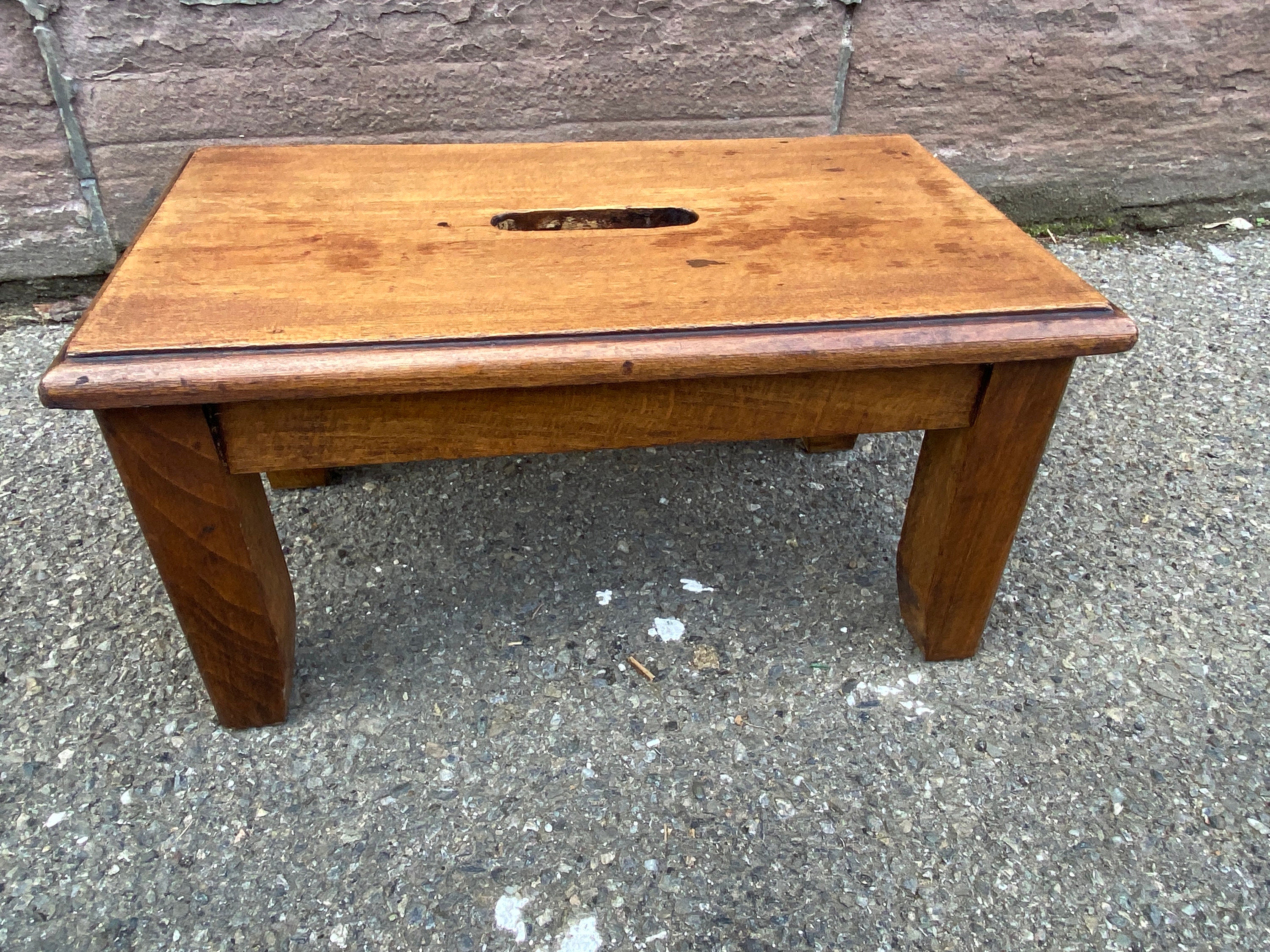 French Farmer Wooden Stool Vintage Wooden Farm Stool Footstool Rustical ...