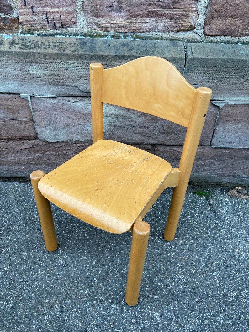Kindergarten Child School Chair VINTAGE Style Alvar Aalto Wood Design ...