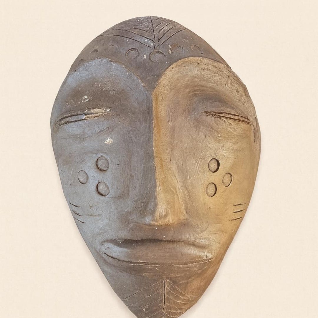 Vintage African Terracotta Clay Mask, Tribal Art, Ethnic Decoration ...