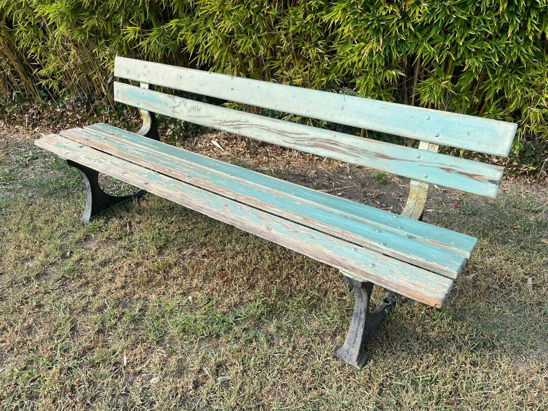 Public Garden Bench Park Vintage French Alsace Garden Bench GRAFF - Etsy