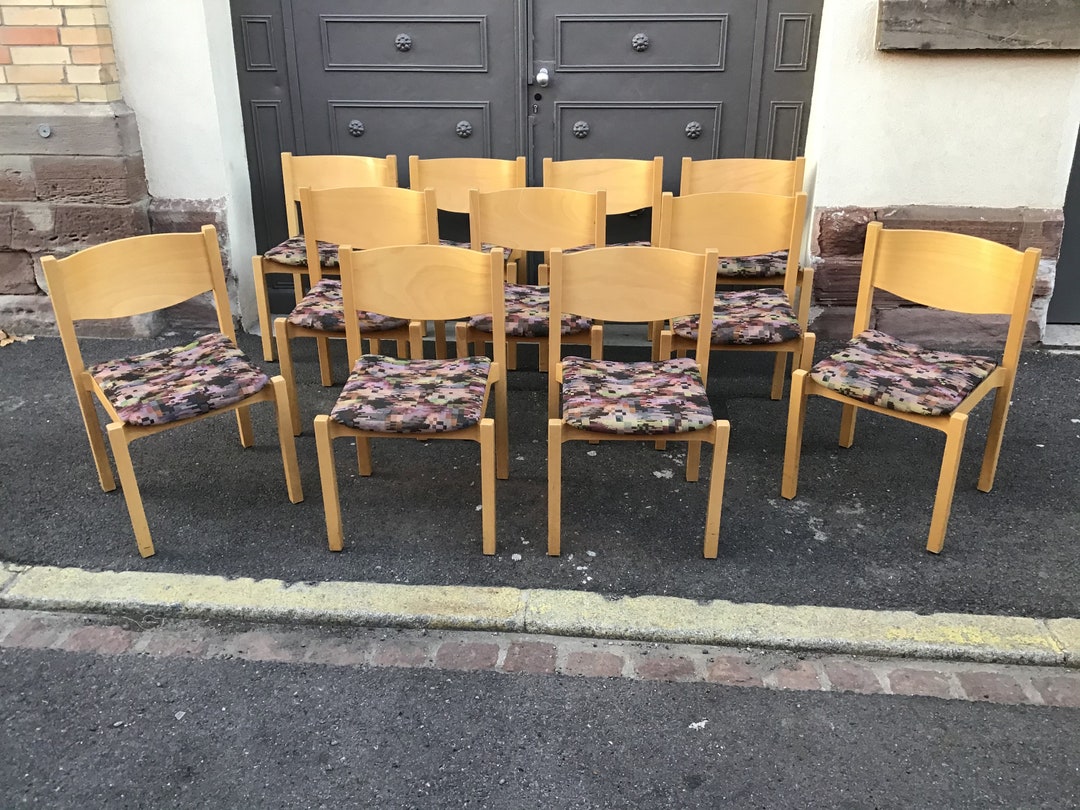Vintage Design Chairs 1980 Mid-century Scandinavian Hiller Germany - Etsy