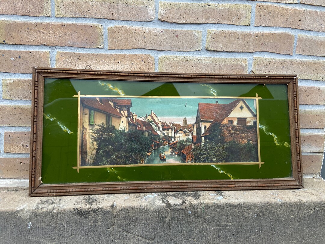 Old CHROMO Photo General View PANORAMIC Colorized by COLMAR Alsace 1920 ...