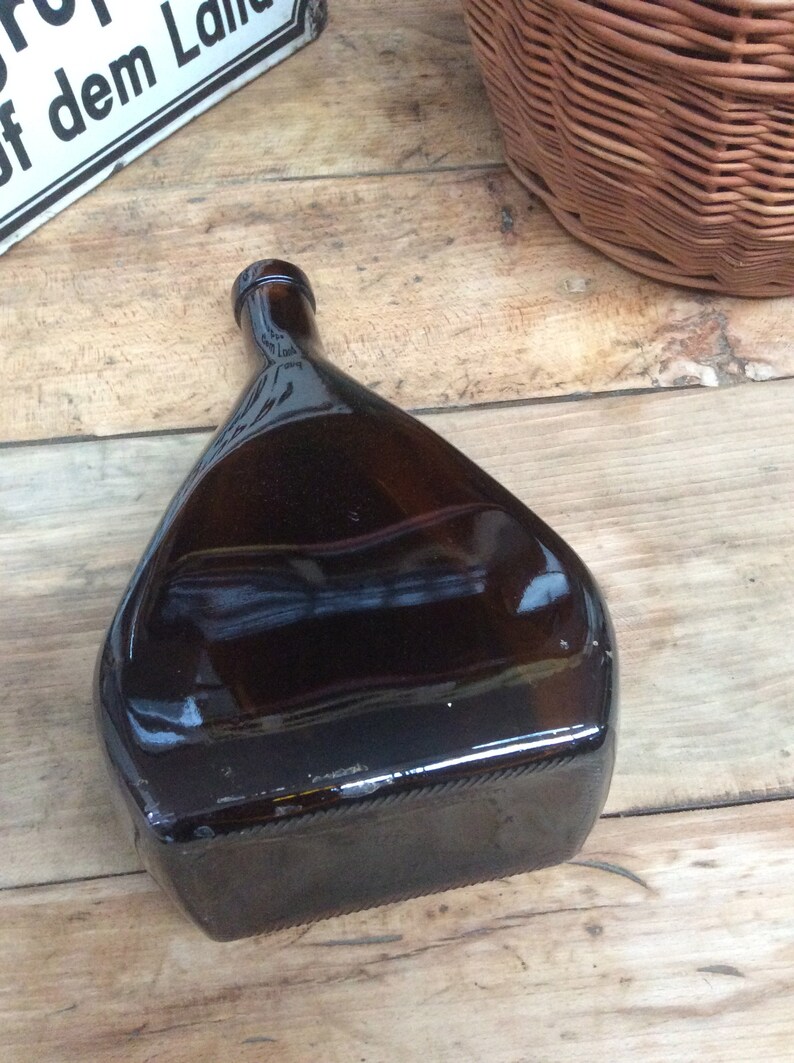 Unusual C-1900 Amber Brown Glass French Demijohn Bottle Carboy - Etsy