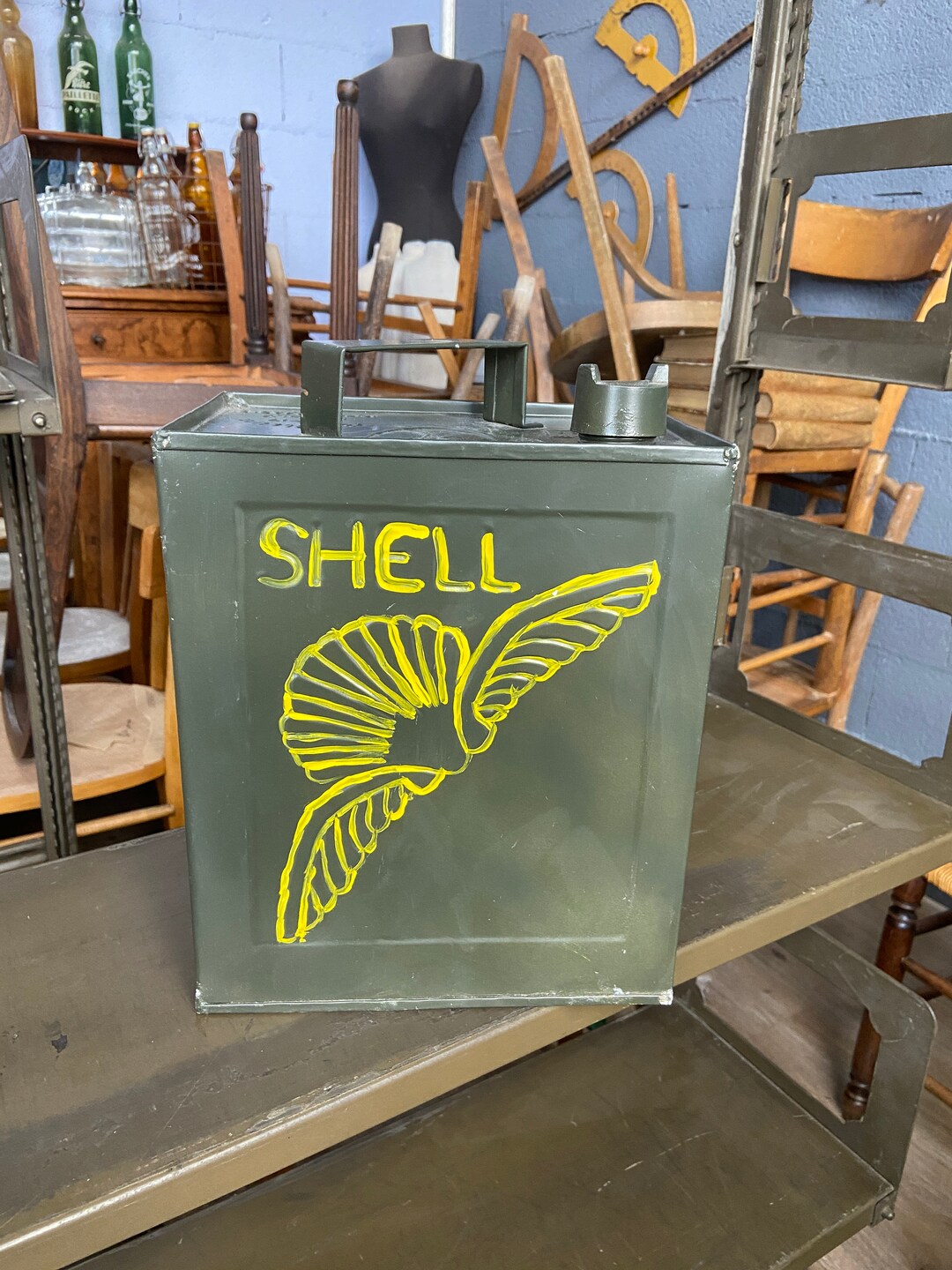 Metal Can SHELL AVIATION SPIRIT Fuel Oil Jerrycan - Etsy