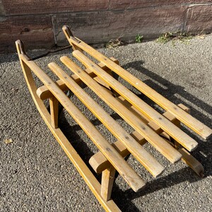 Ref 419 French Vintage Old Wood Sled Sleigh Old Alsace Christmas ...