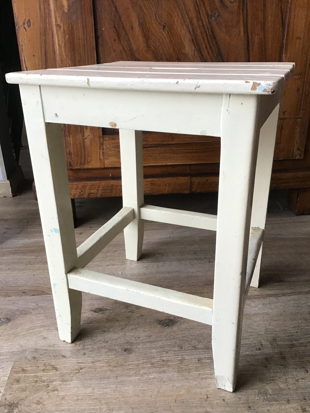 Vintage Rustic Stool, French Farmer Stool Lader 1950s - Etsy