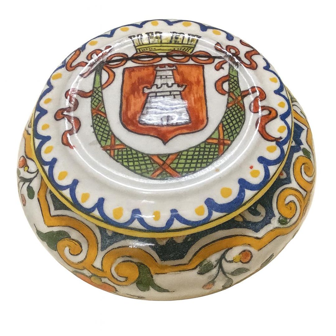 Candy Box/pill Box, Rouen Faience, Coat of Arms of Caen, Normandy ...