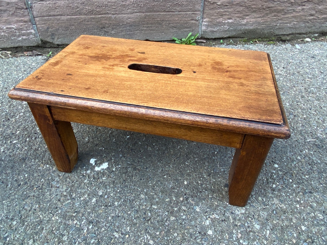 French Farmer Wooden Stool Vintage Wooden Farm Stool Footstool Rustical ...