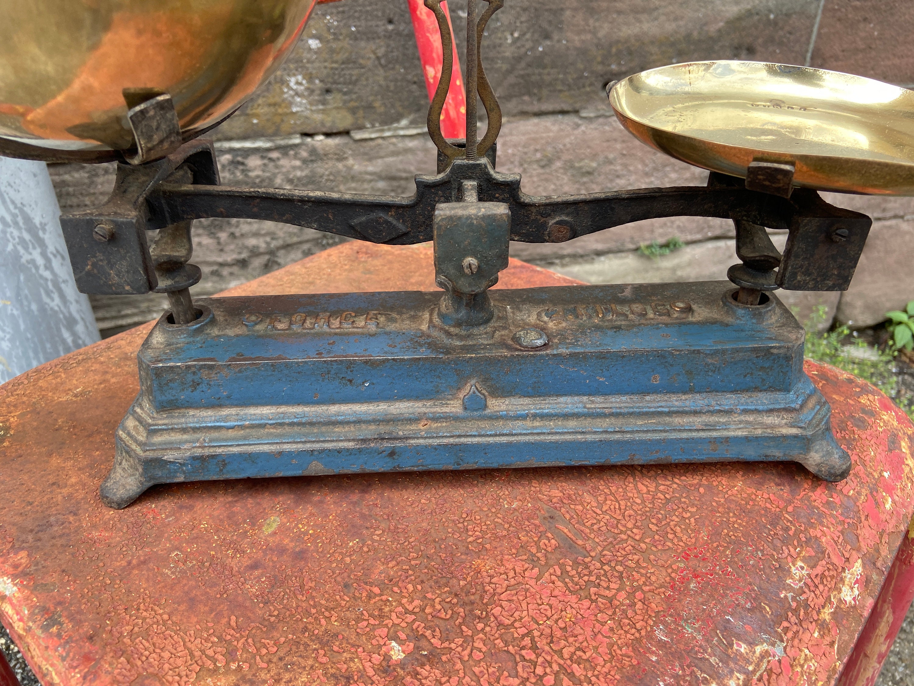 French Alsace small balance scale iron brass scale balance | Etsy