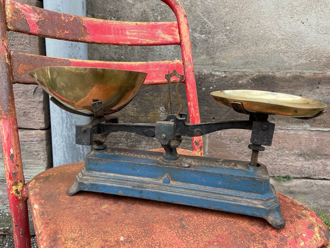 French Alsace Small Balance Scale, Iron Brass Scale Balance , Metal ...