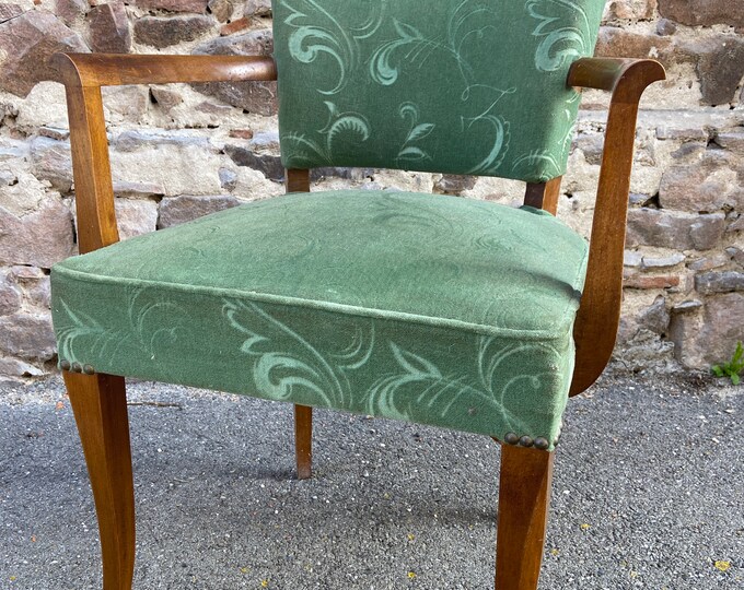 Vintage Art Deco Bridge Armchair 1950 - Etsy