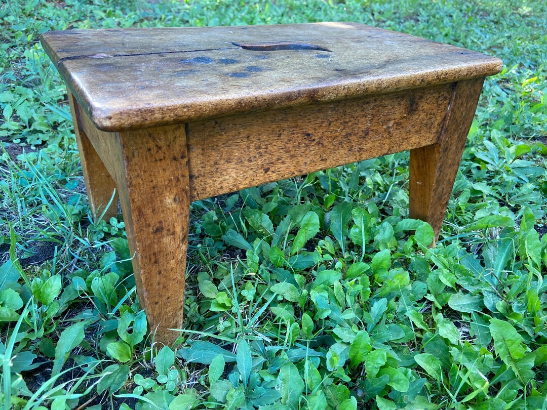 Ref 233 French Louis XVI 1850s Walnut Farmer Wooden Stool Vintage ...