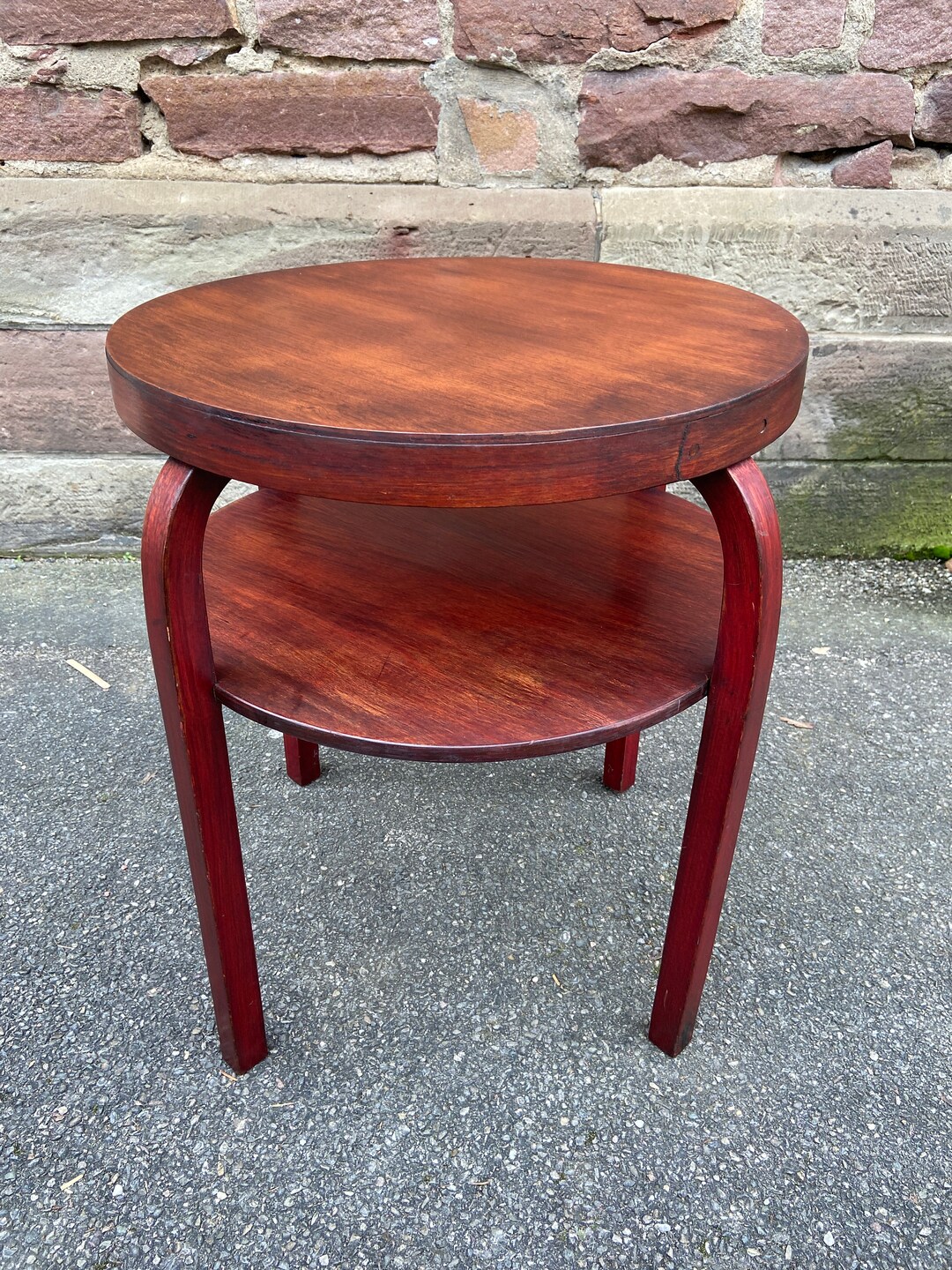 Tea Table Pedestal Table Bent Wood Fischel Mahogany 1920 Bentwood ...