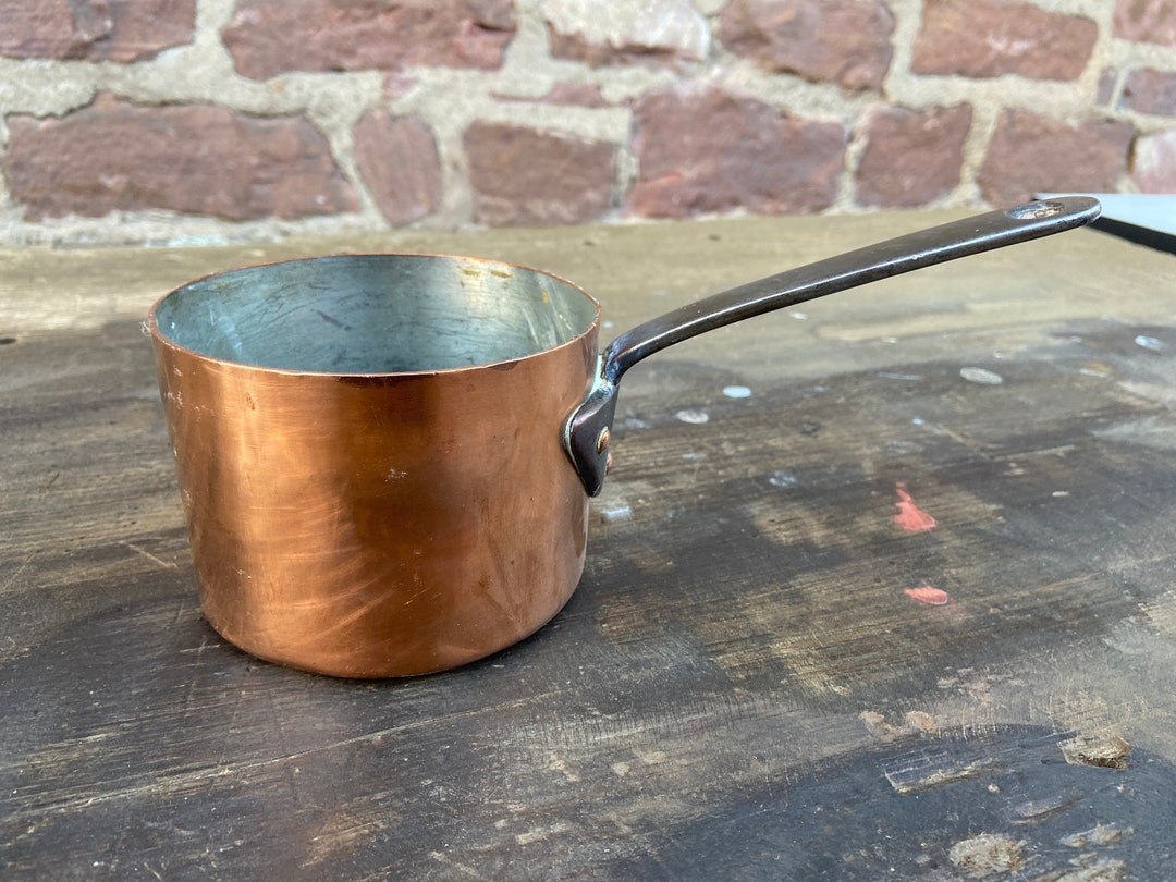 Vintage French Copper Casserole Sauce Pan Heavy Quality Copper, Castle ...