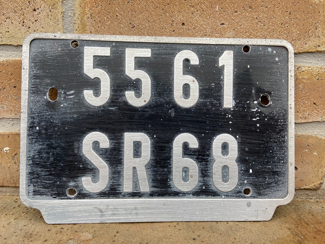 Vintage Motorcycle License Plates 1960s, Old Sign, French Sign Garage ...