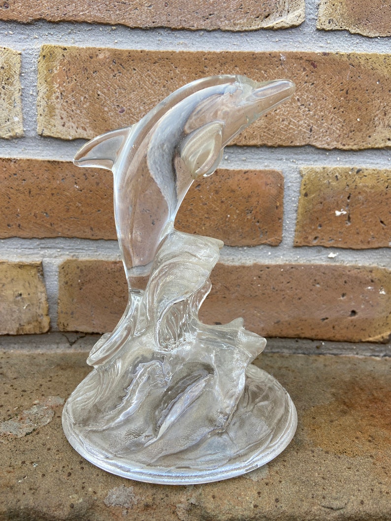 Dolphin Animal Statuette Cristal D'arques Style DAUM Nancy 1970 - Etsy