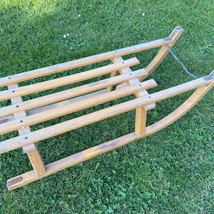 Ref 91016 French Vintage Old Wood Sled Sled Old Alsace Decoration ...