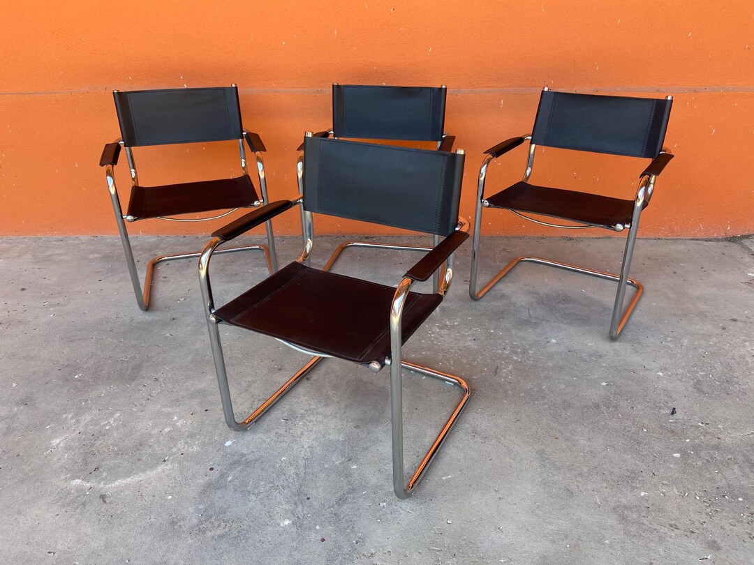 Set De 4 Chaises Cantilever Type Cesca B34 De Marcel Breuer B34 Italie ...