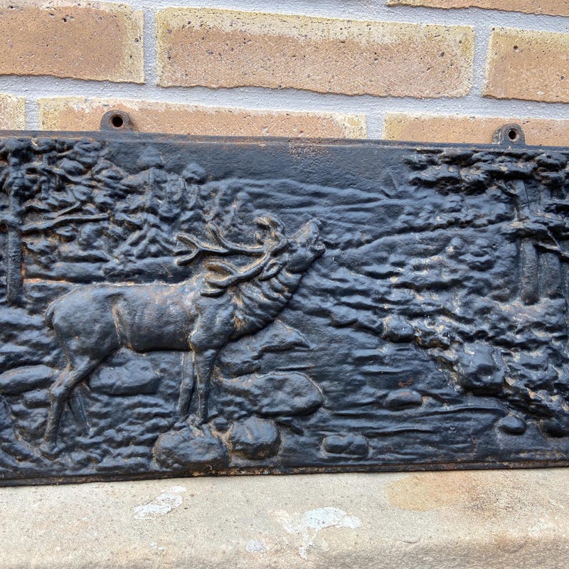 Cast Iron Fireplace Plate - Etsy