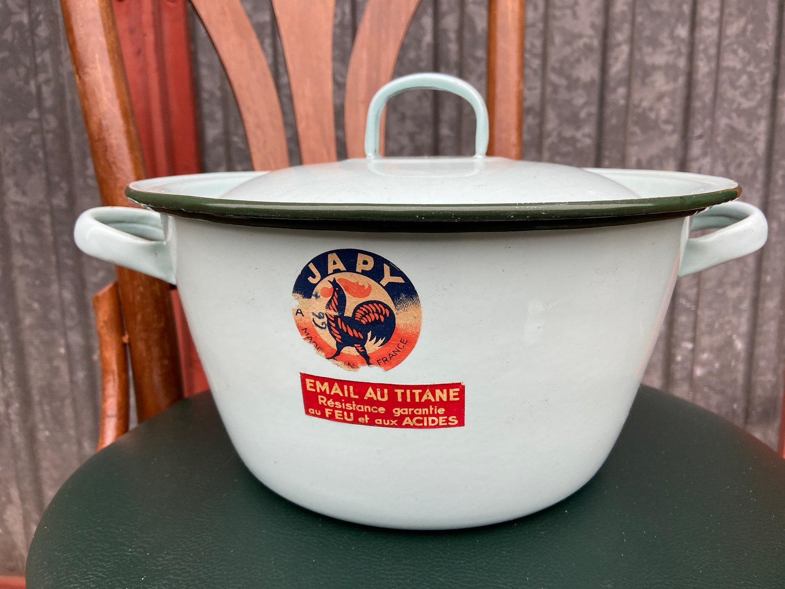 1930s French Vintage Kitchen Enamelware Pan Enamel French Enamel Sheet ...