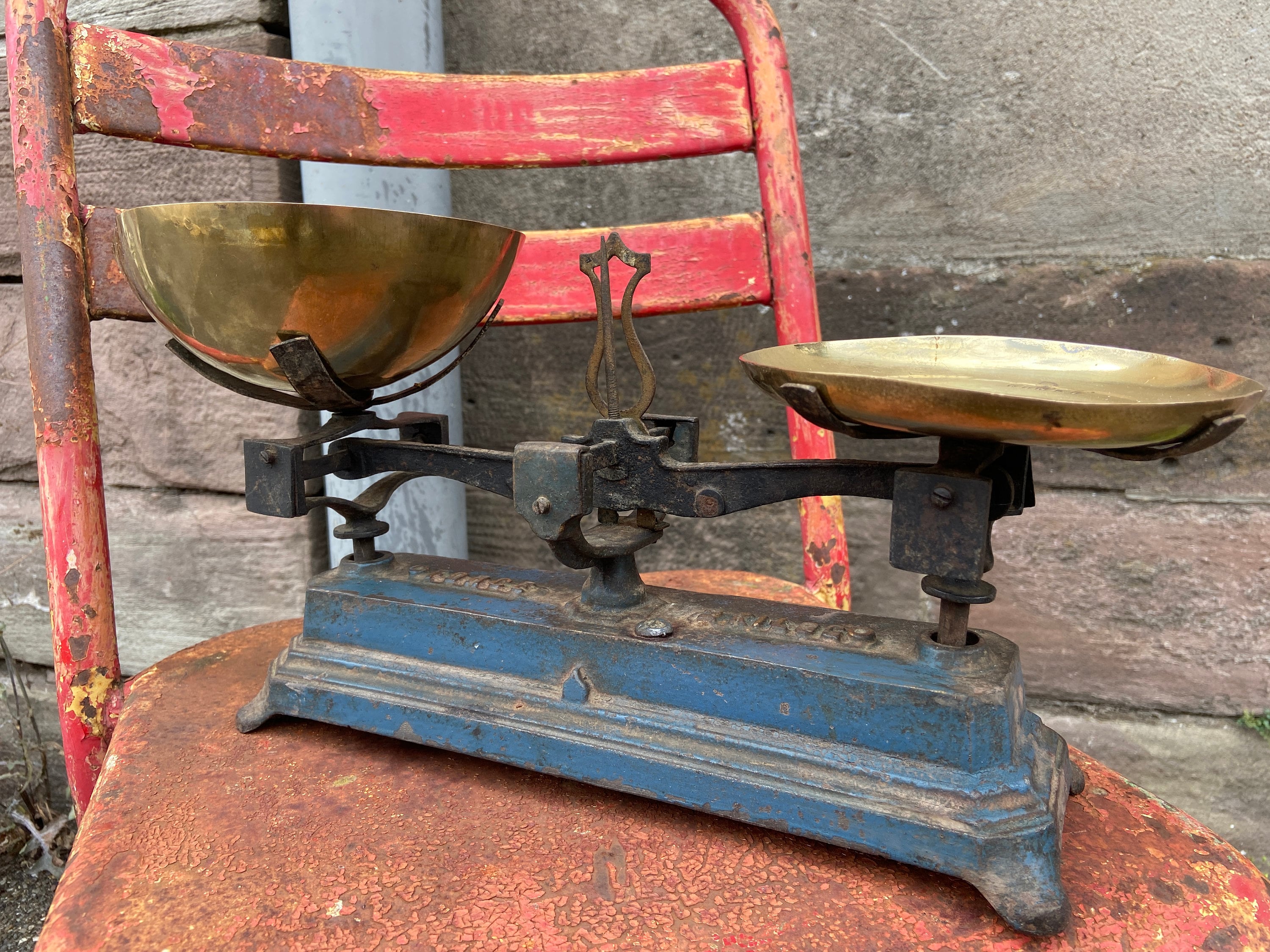 French Alsace small balance scale iron brass scale balance | Etsy