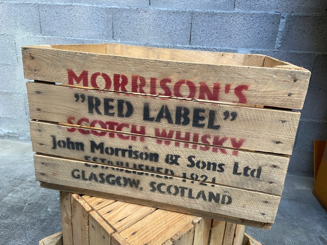 Vintage Wooden Whiskey Crate USA Vintage Wooden Crates W Ad - Etsy