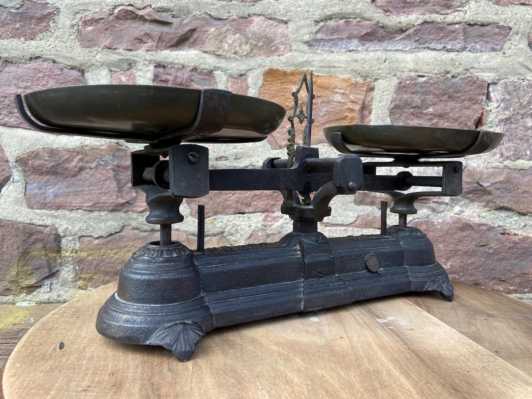 Antique Balance Scale Roberval , Iron Brass Scale, Brass Balance Scale ...